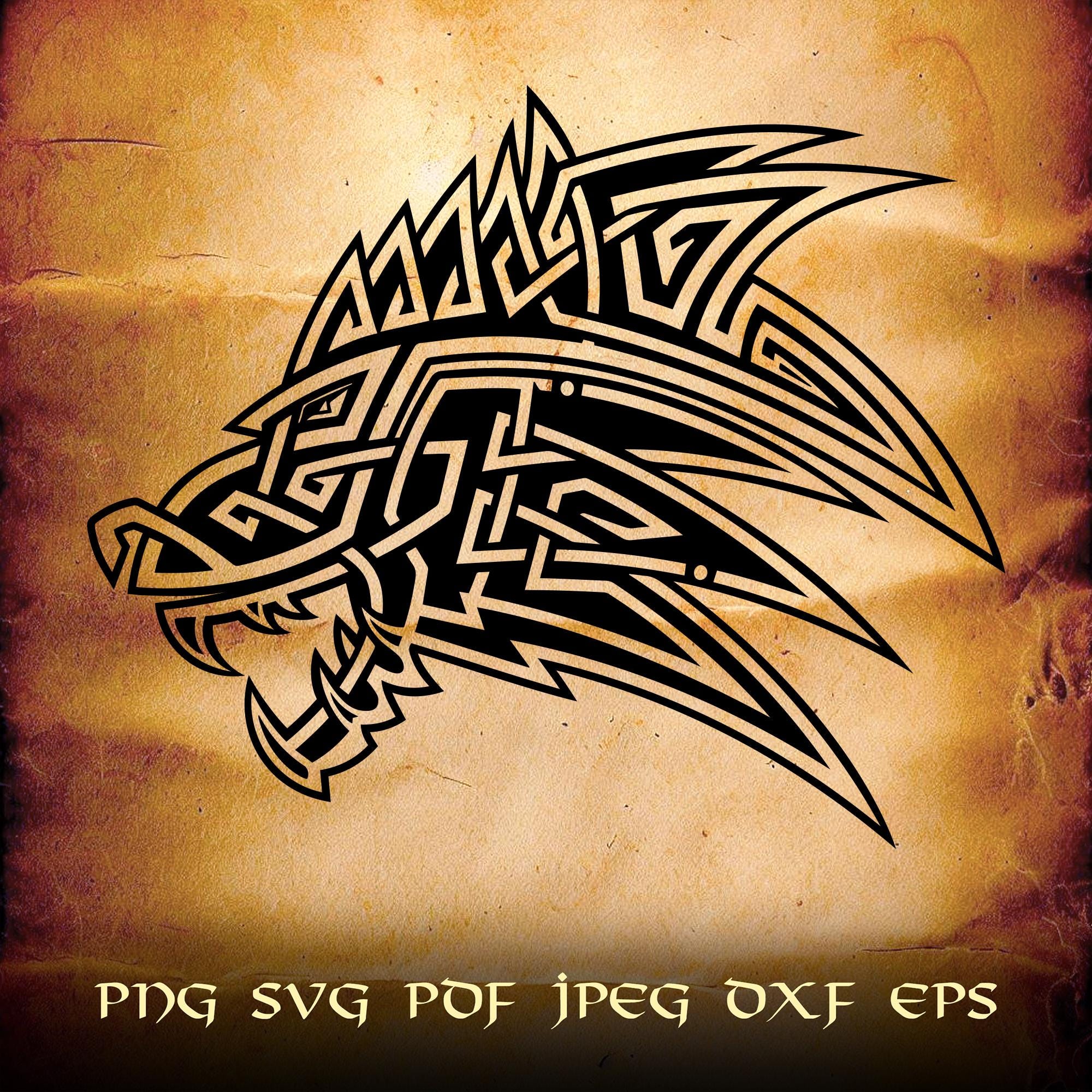 Fenrir Emblem Tattoos Viking Fenrir Wolf' Sticker | Spreadshirt