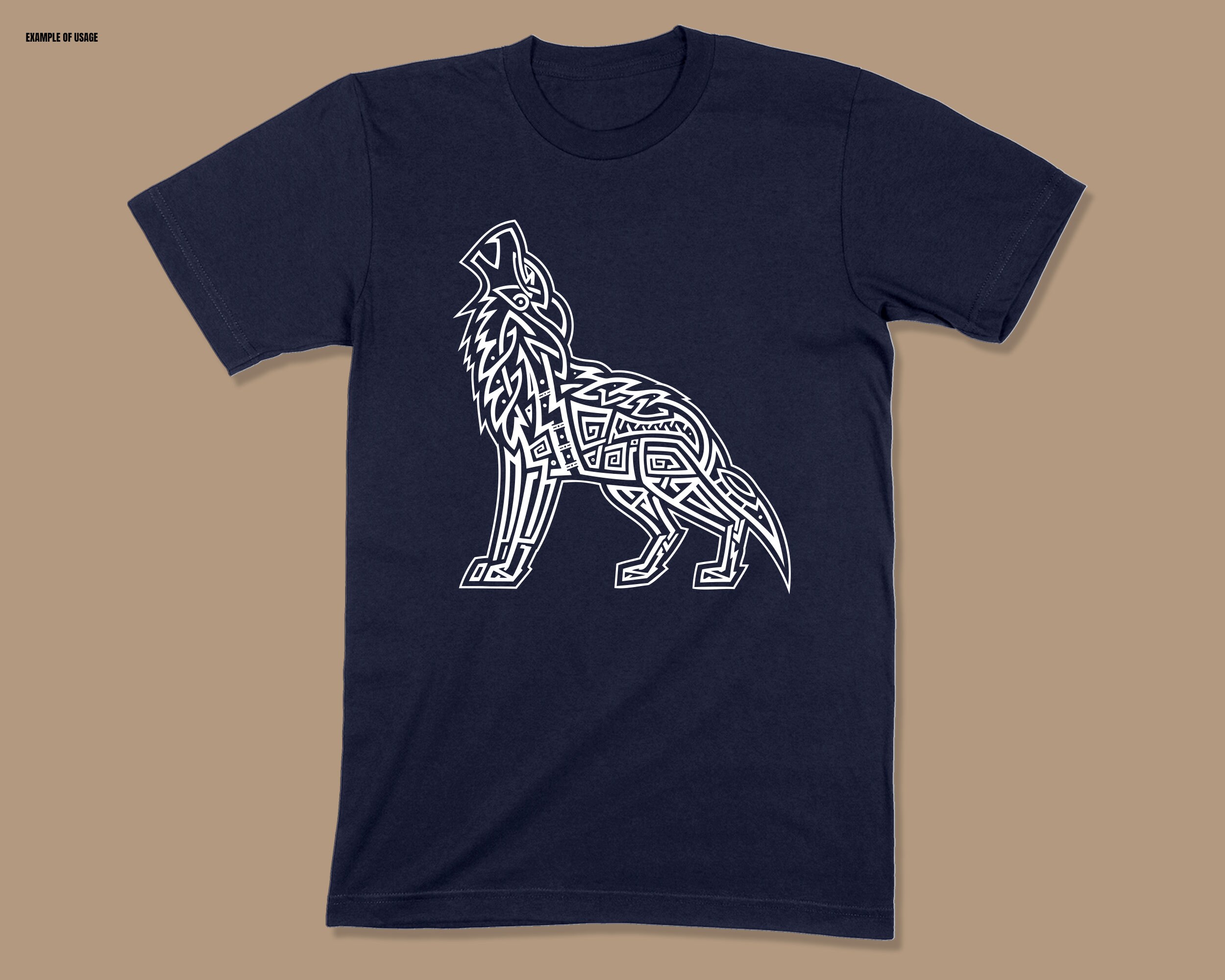 Celtic Howling Wolf Fenrir Viking Tattoo Logo Svg Eps Vector | Etsy UK