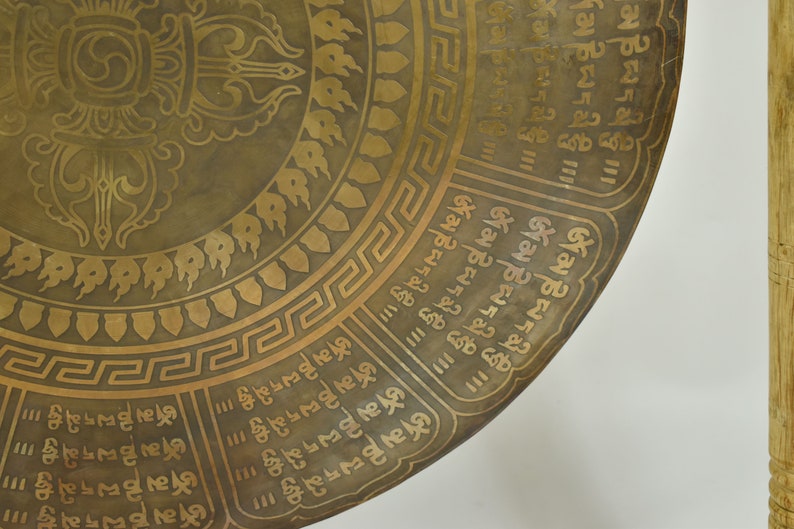 Feng Gong - Double Dorje Symbol Mantra - Engraving - 6.1 Kg 68 Cm ...