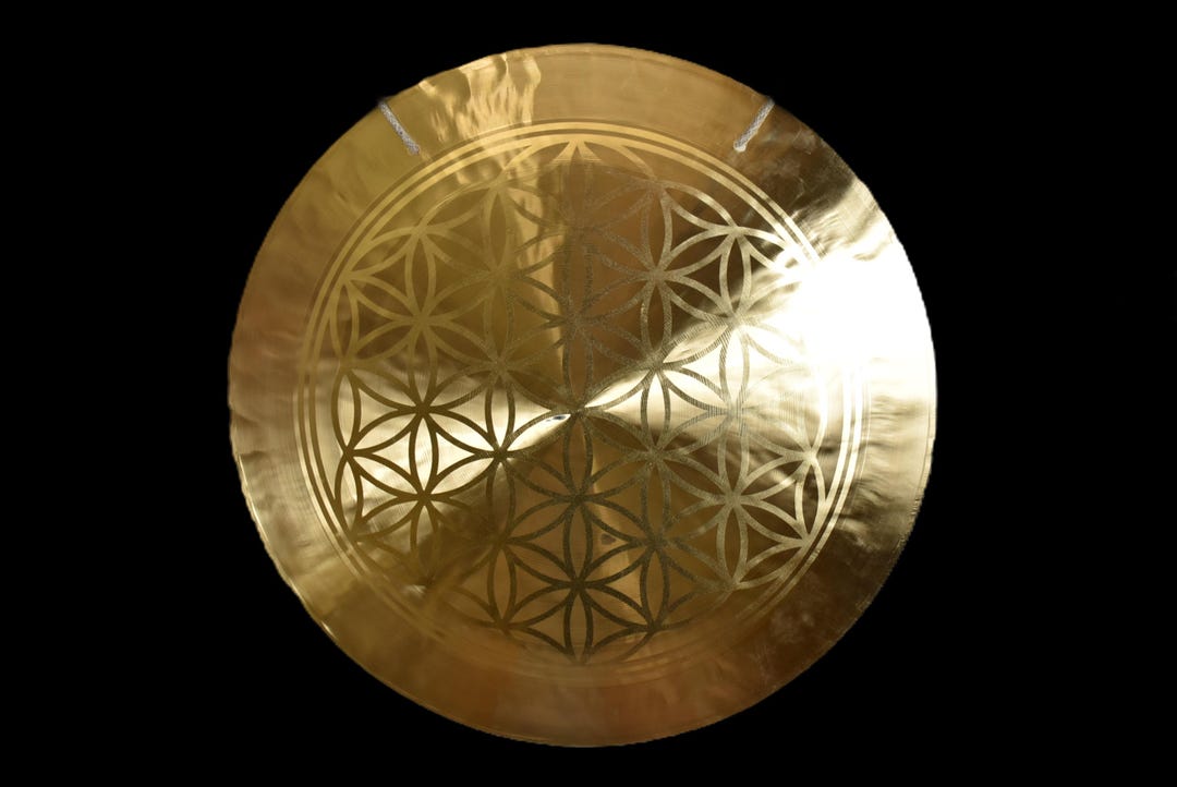 Feng Gong/wind Gong Flower of Life - 20"/50 Cm Handheld Hand Gong - 20 ...