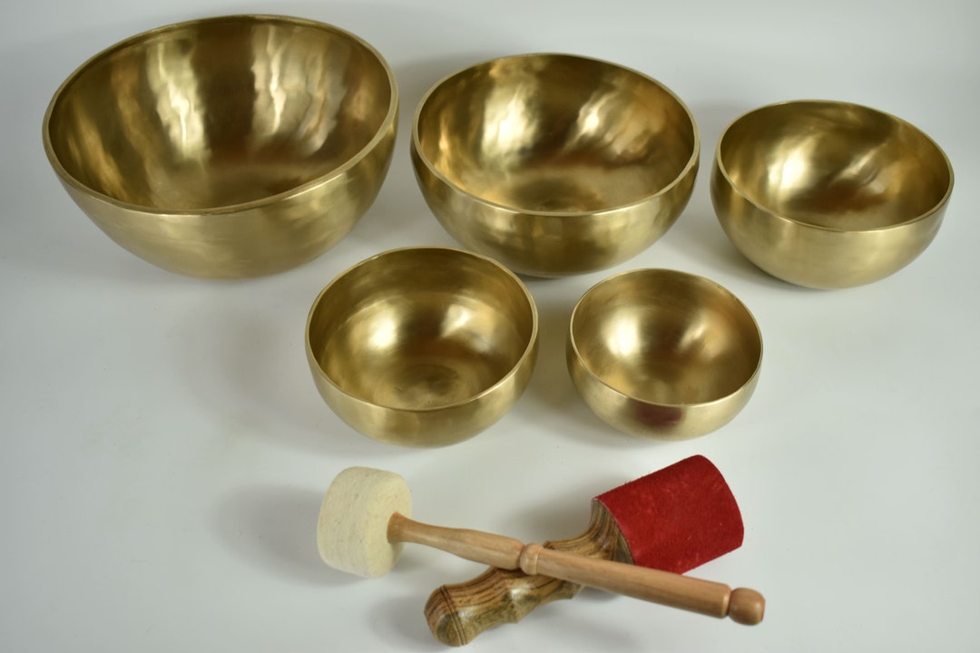 Singing Bowls Set of 5 5.0 Kg Matt for Meditation and - Etsy