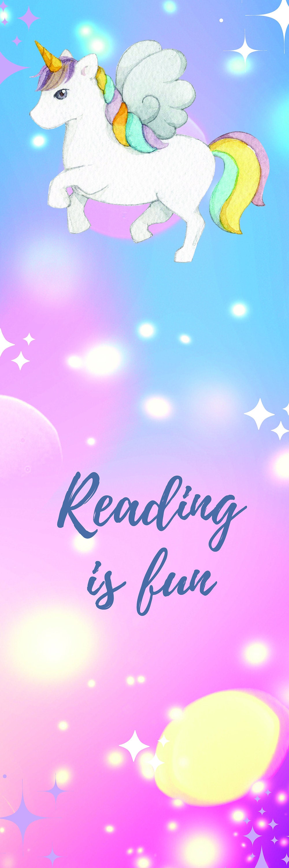 Printable Unicorn Bookmark | Set of 3 | Instant Digital Download - Etsy