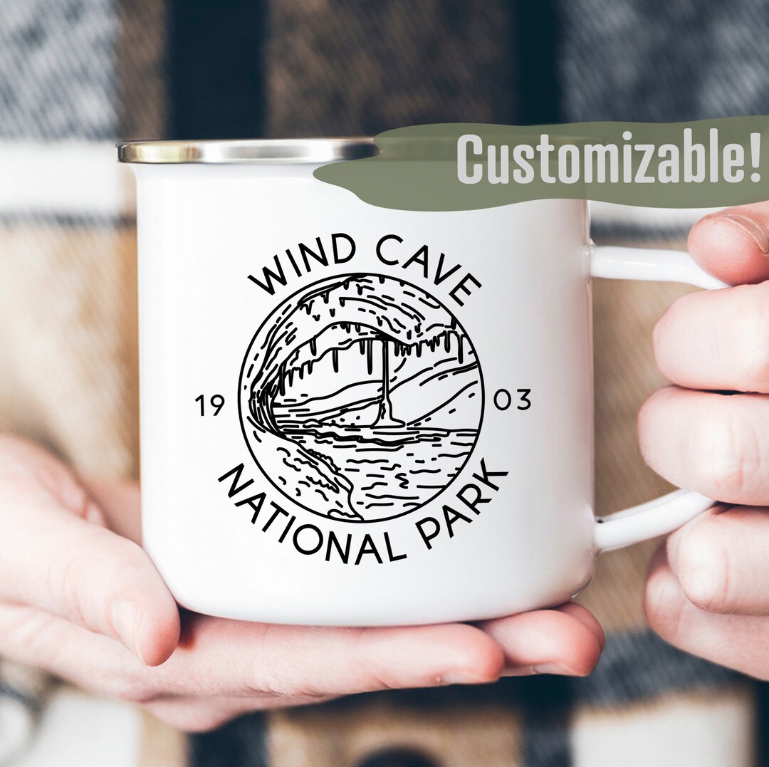 Personalized Wind Cave Mug, National Park Camp Mug, Camp Mug ...