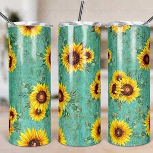 Sunflower Tumbler, Sunflower Tumbler Template, Tumbler Download ...