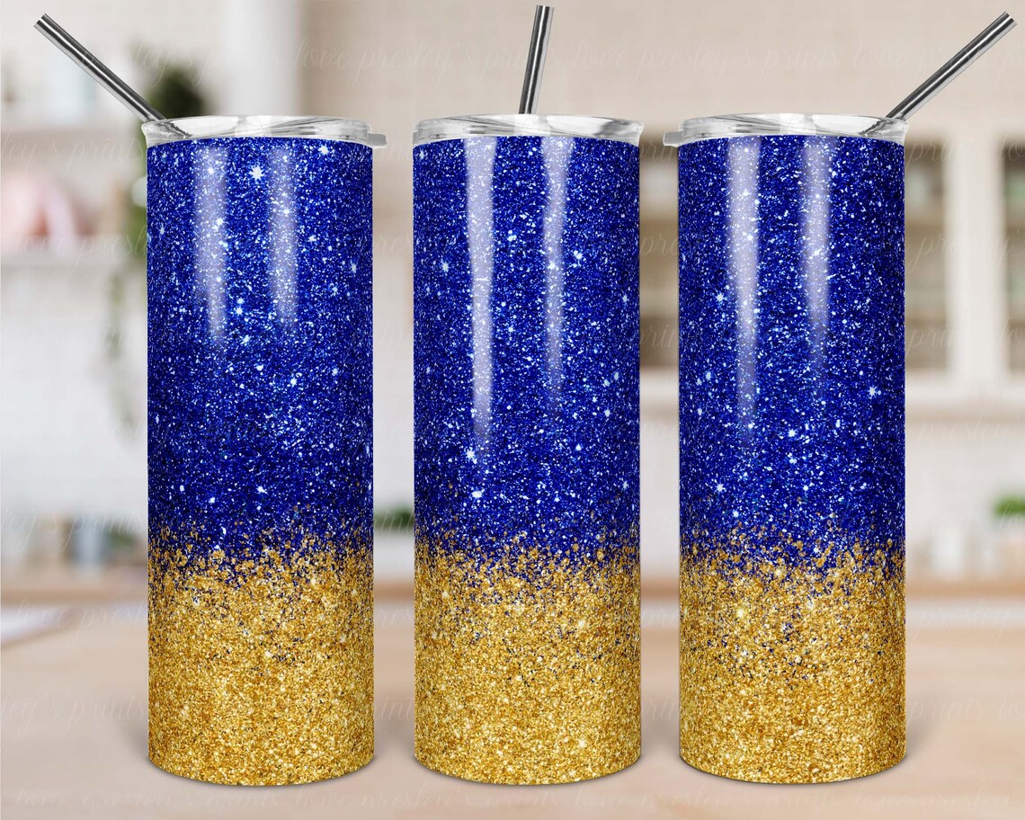 Gold to Blue Ombre Sublimation Blue Yellow School Spirit | Etsy