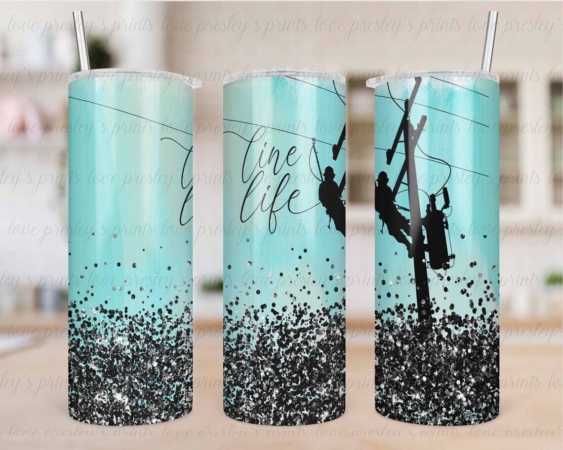 Line Life Tumbler, Lineman Life Template, Instant Download, Digital ...