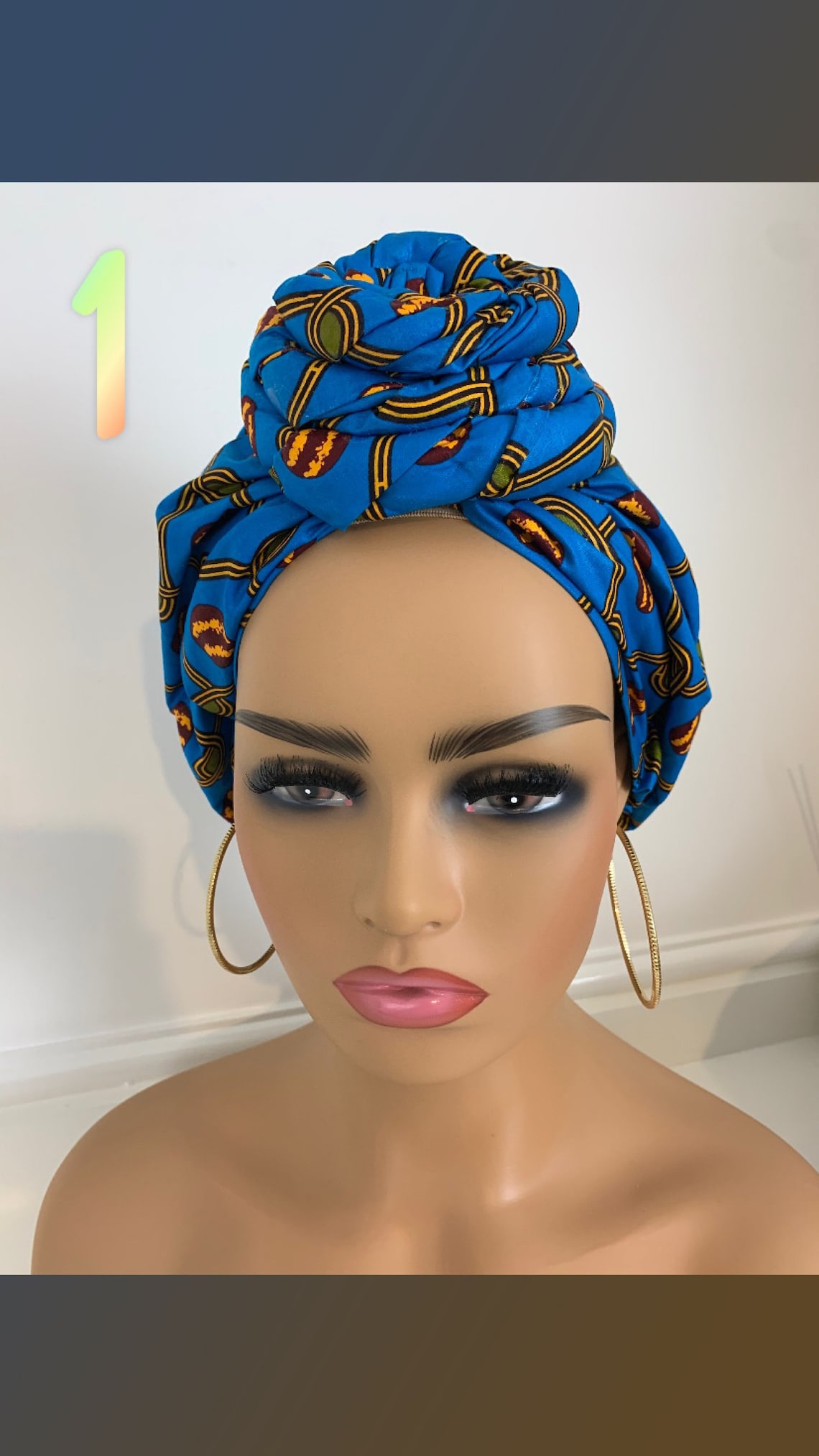 Satin Lined Pre Tied Ankara Turban For Woman Head Wrap Pre Etsy