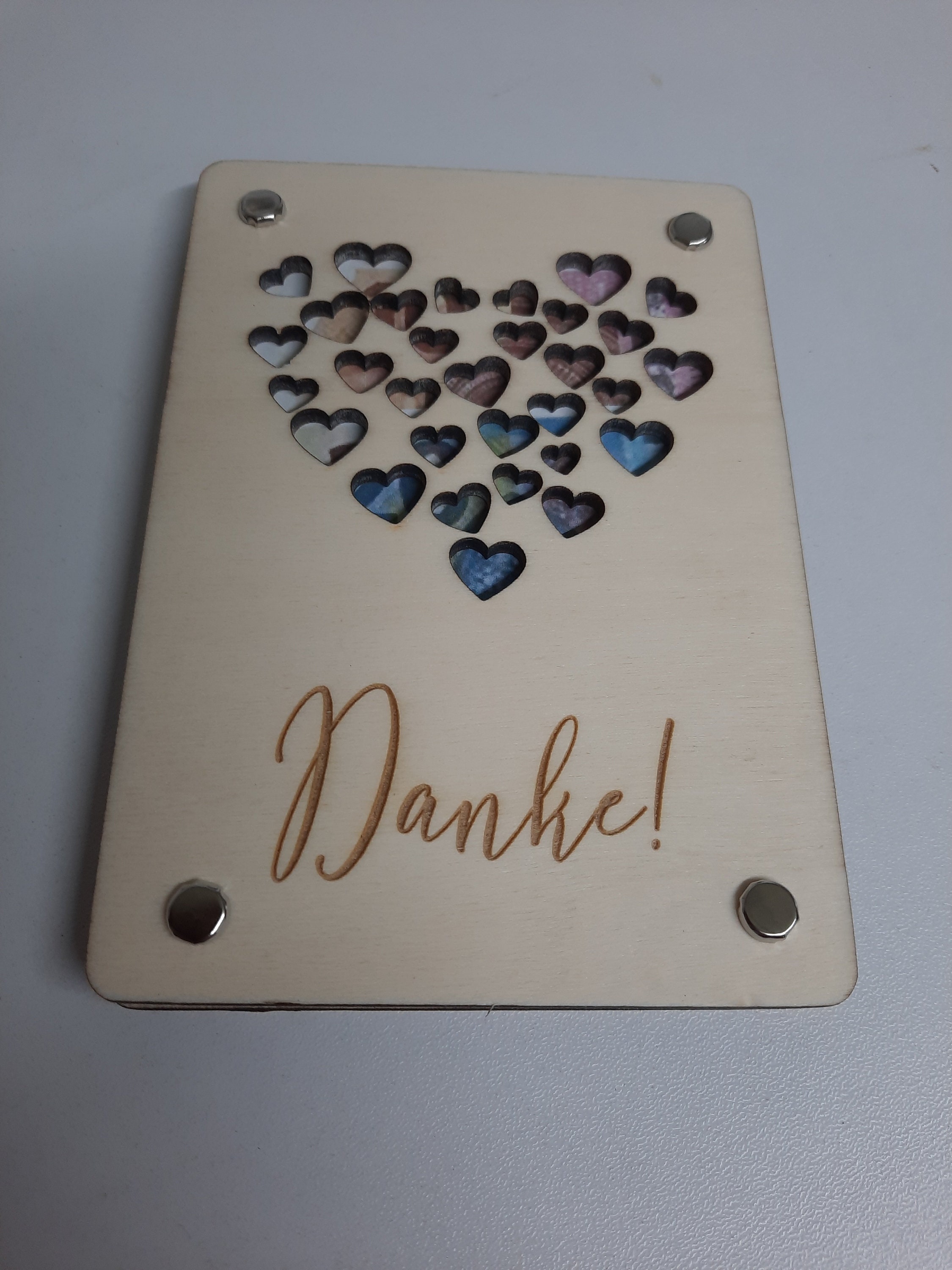 Geldgeschenk Geld Geschenk Karten - " DANKE "- aus Holz - immer ...