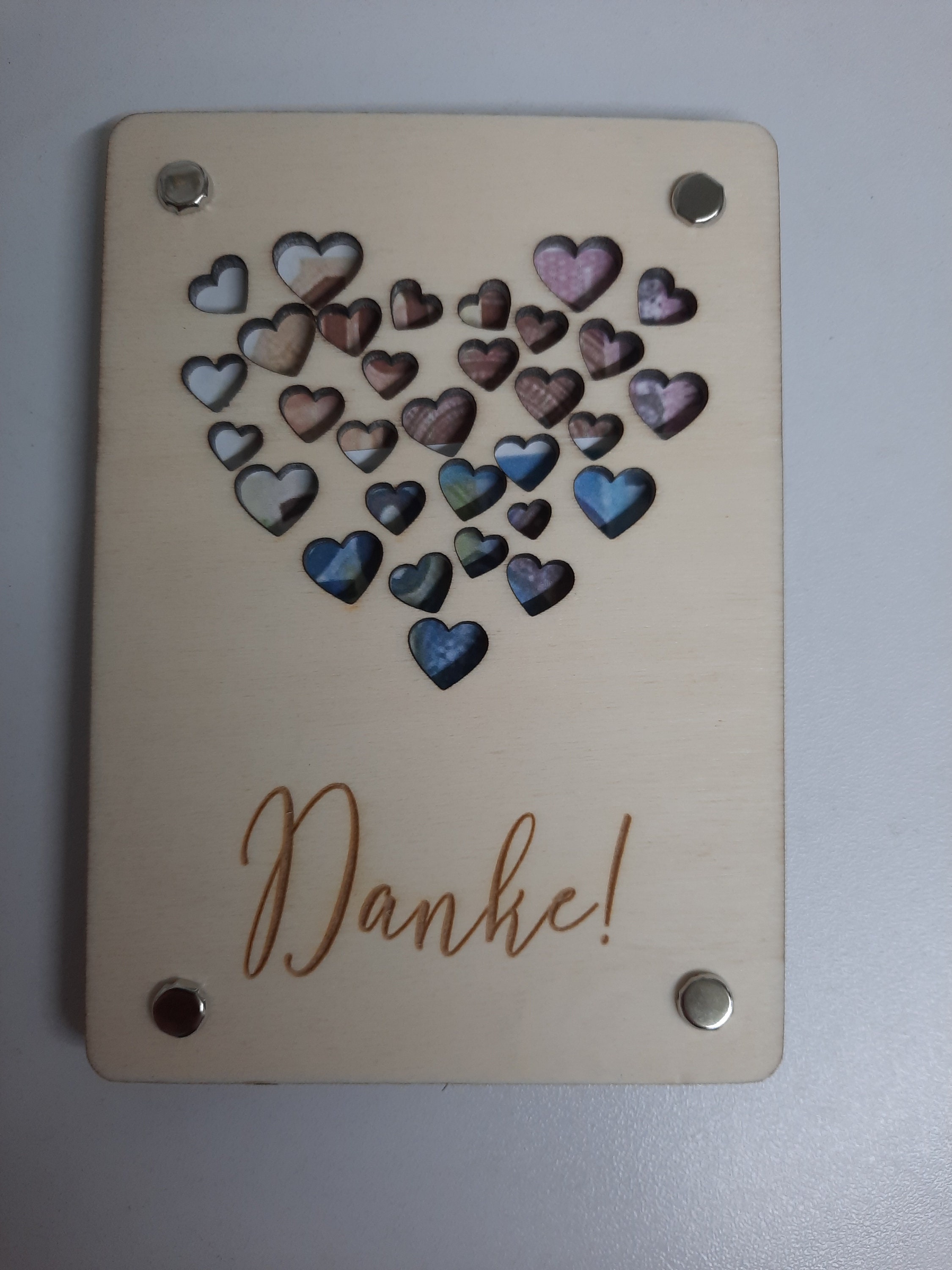 Geldgeschenk Geld Geschenk Karten - " DANKE "- aus Holz - immer ...