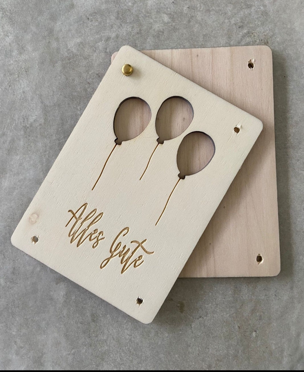 Geldgeschenk Geld Geschenk Karten aus Holz - " Alles Gute " - immer ...