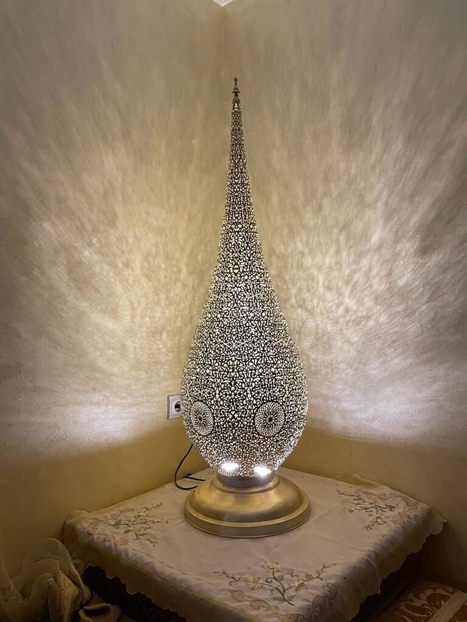 Iconic Moroccan Lamp, Morocco Lighting Handmade, Floor Light, Table ...