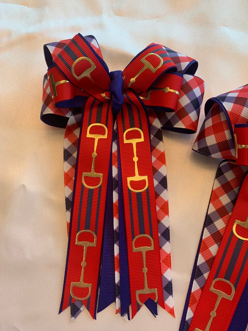 Boutique Horse Show Bows, Red Bows, Snaffle Bit Bows, Equestrian Bows ...