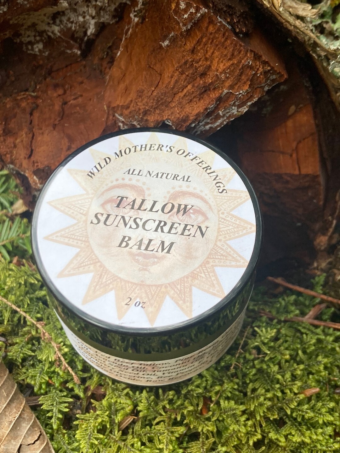 Tallow Sunscreen W/ Bee Propolis & Non Nanao Zinc Oxide 2 Oz Jar SPF 50 ...