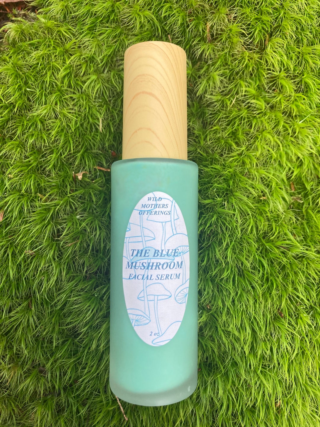 The Blue Mushroom Face Serum LARGE 2 Oz Pump Bottle - Etsy