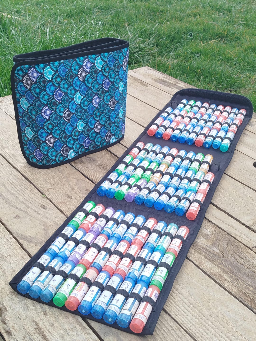 "ocean" Homeopathy Pouch for Storing 15 to 200 Boiron Tubes. Handmade ...