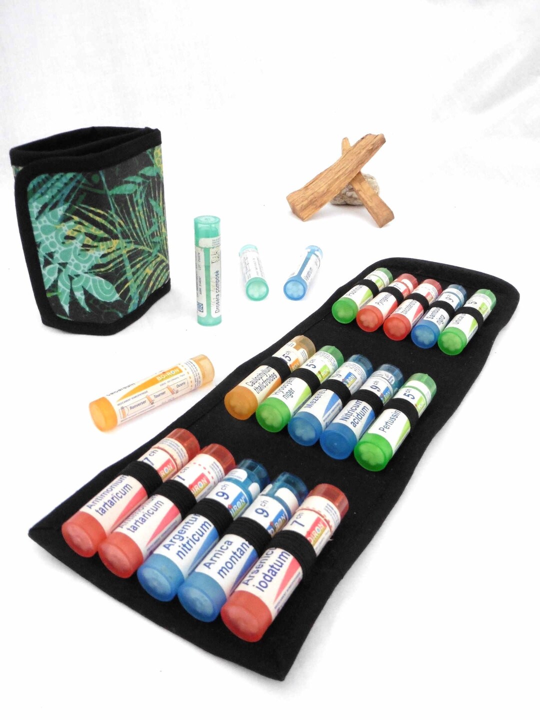 Pouch for 15/42/60/90 Homeopathy Tubes jungle Model Case for Boiron ...