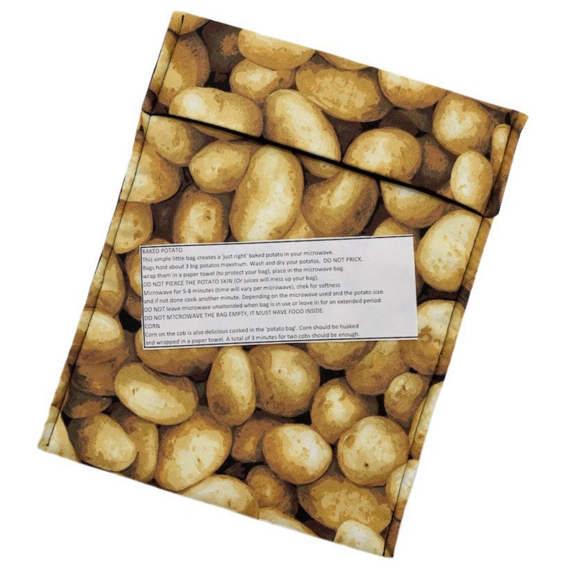 Microwave potato bag fabric potato cooking pouch potato | Etsy