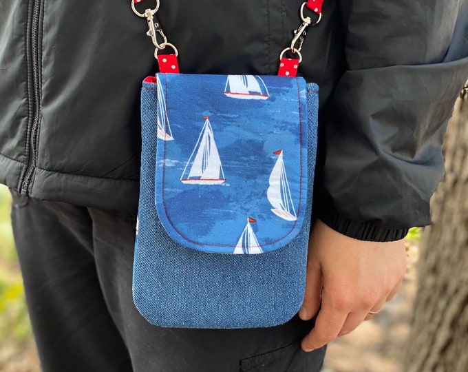 Crossbody Fabric Cell Phone Bag, Mobile Phone Bag, Phone Carrier, Cell ...