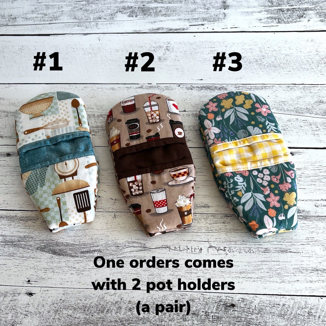Magnetic Oven Mitt Set of 2, Hot Pads, Kitchen Pot Holder, Mini Hot Pot ...