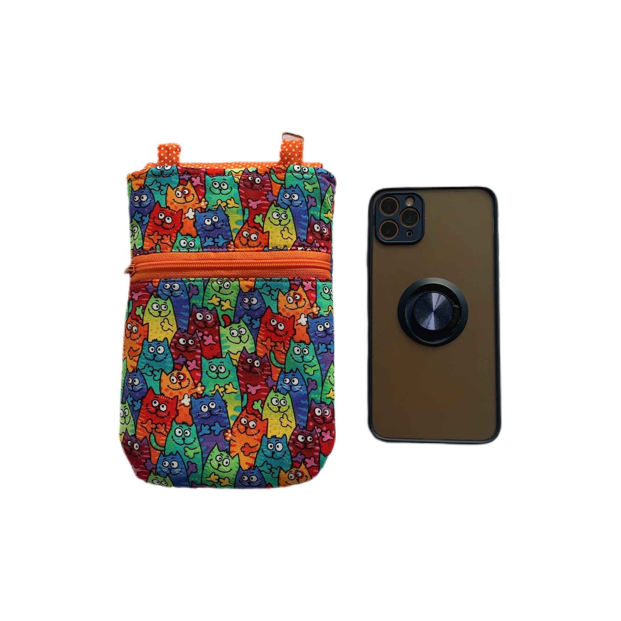 Crossbody Fabric Cell Phone Bag, Mobile Phone Bag, Phone Carrier, Cell ...