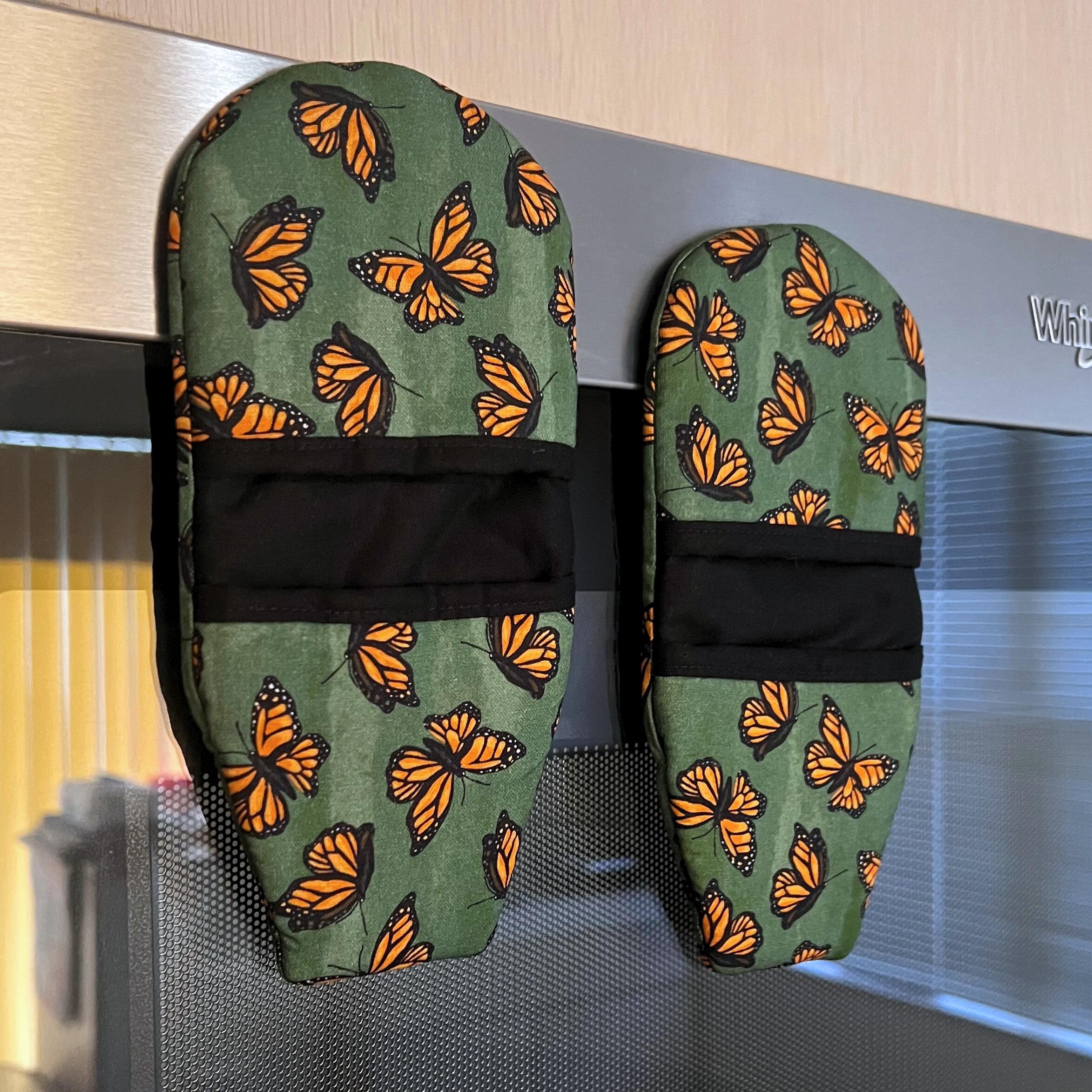 Magnetic Oven Mitt Set of 2, Finger Pot Holder, Hot Pads, Kitchen Pot ...