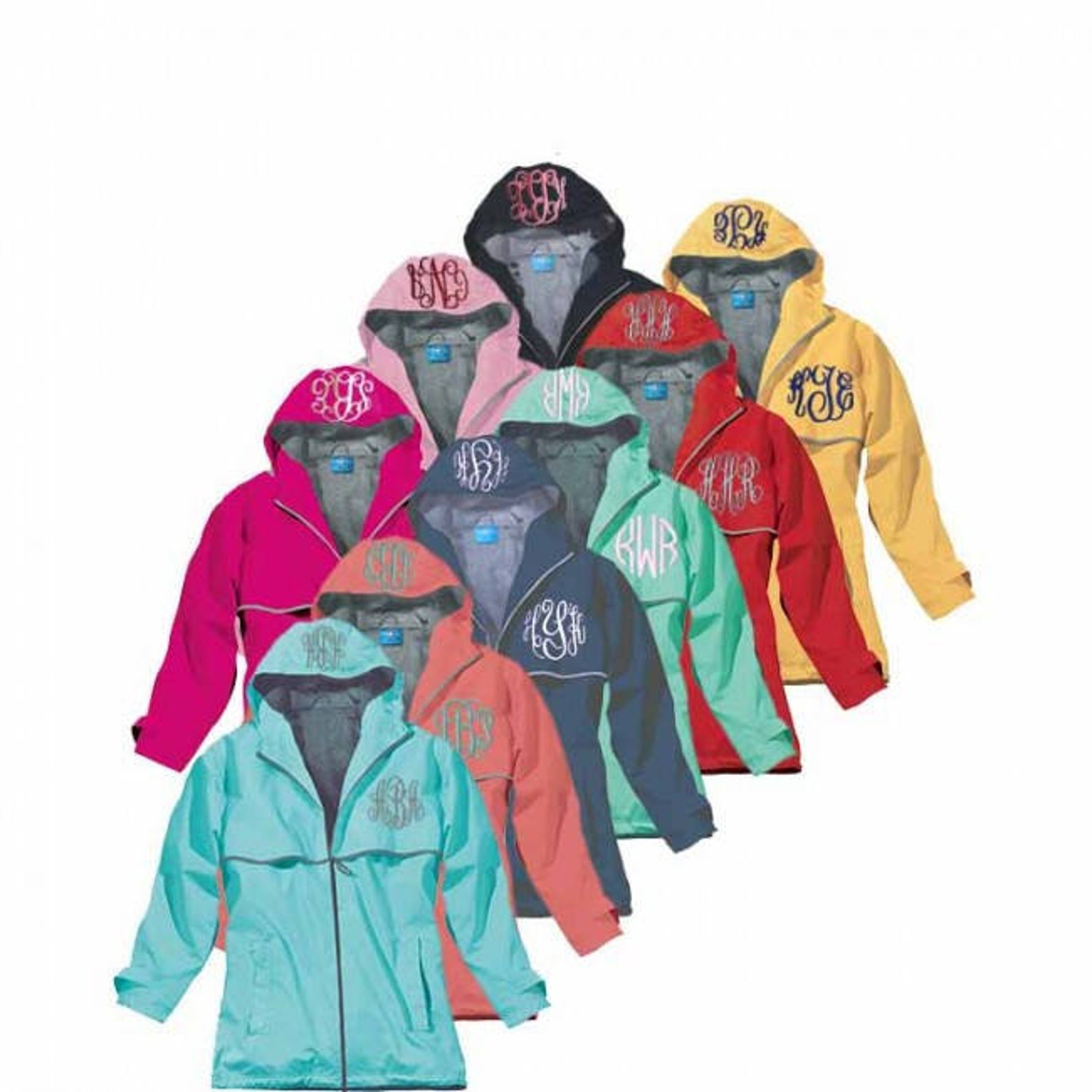 Monogrammed Charles River Rain Jacket: Waterproof Personalized Rain ...