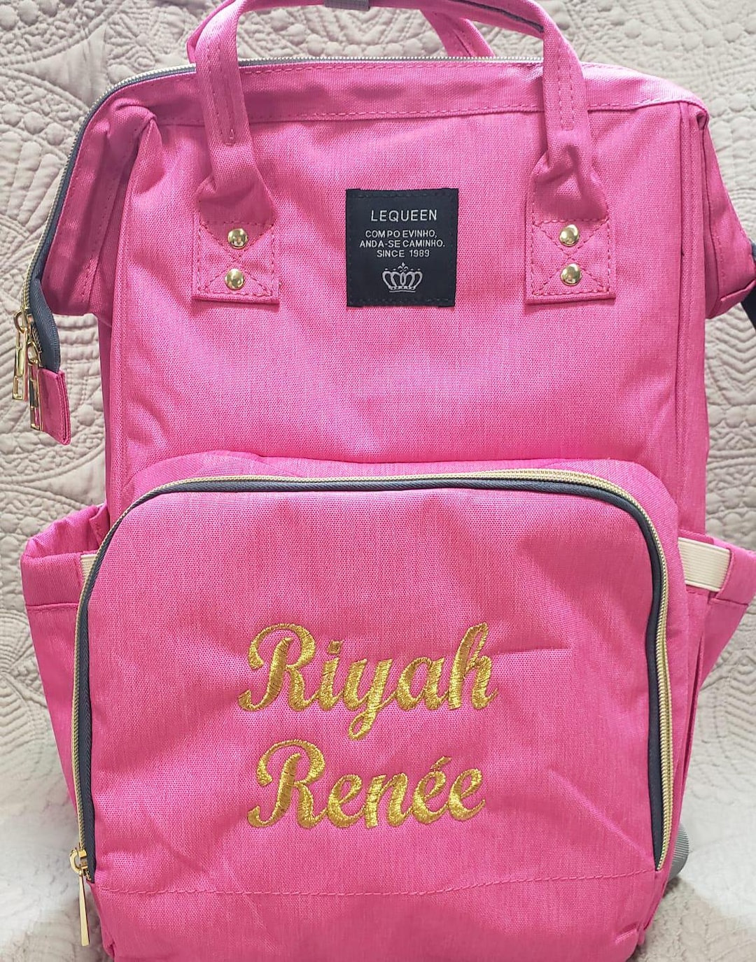 Monogrammed Diaper Bag Backpack: Multi-functional Travel Nappy Bag - Etsy