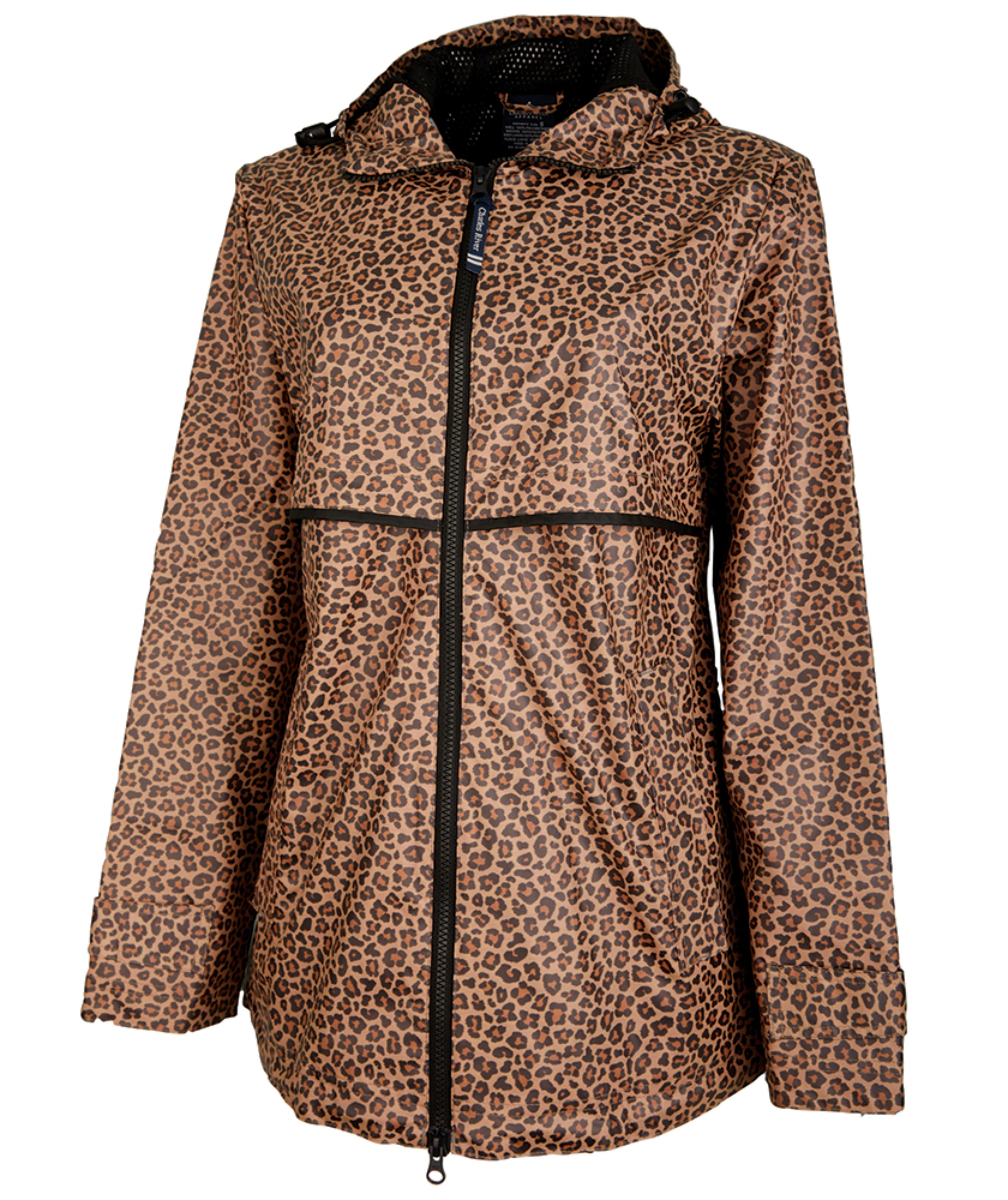 Monogrammed Leopard Print Rain Jacket: Charles River Rain Windproof ...