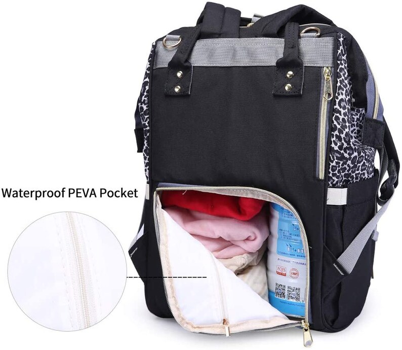 Name or Monogrammed Leopard Print Diaper Bag Backpack Multi - Etsy