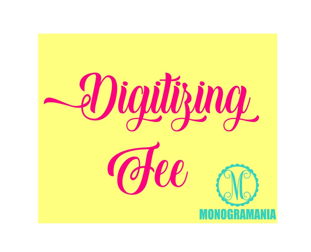 Logo Design Embroidery Digitizing Fee - Etsy
