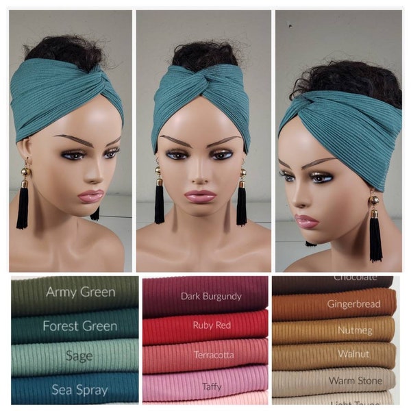 Wide Knit Headband Etsy