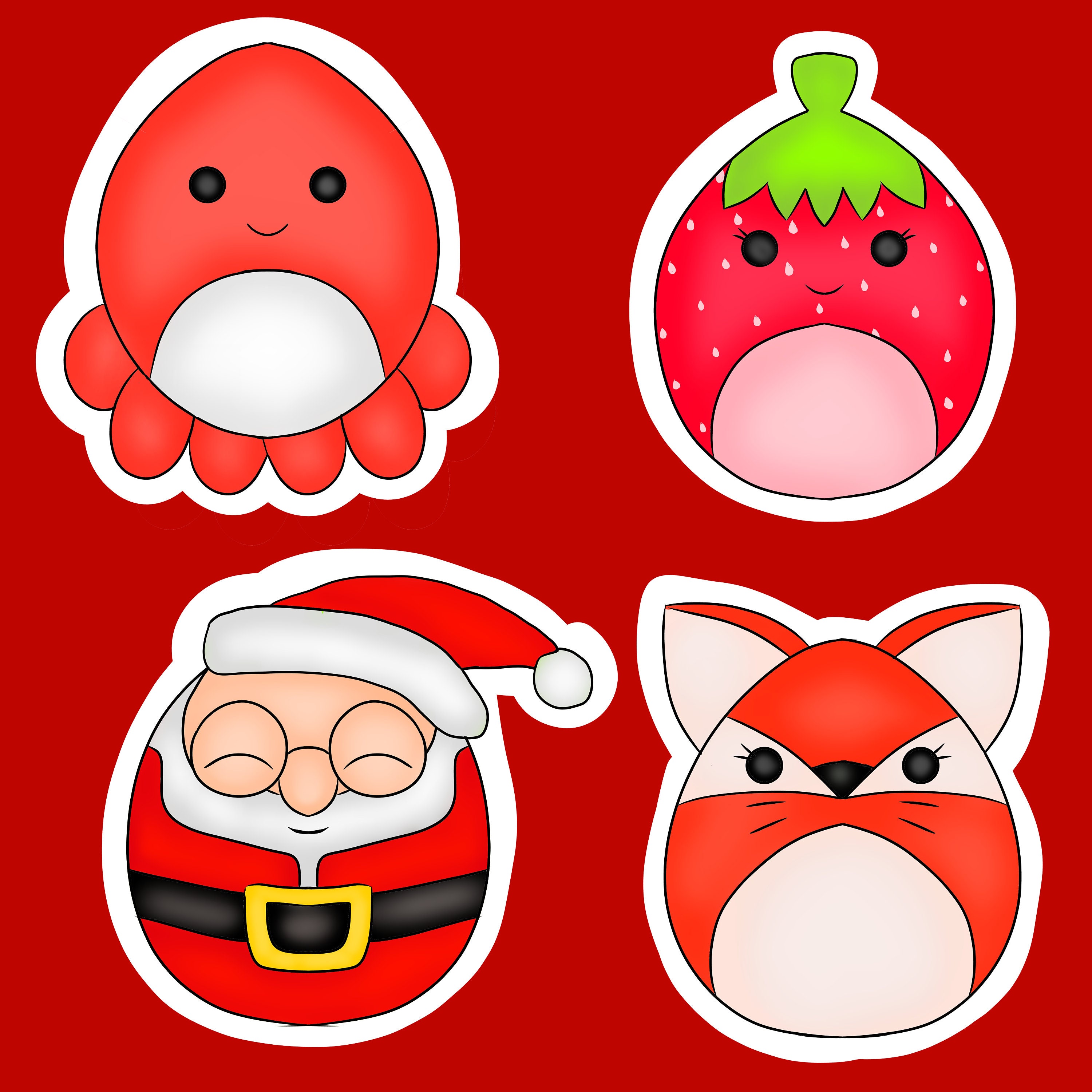 Paper & Party Supplies Paper Sets Red Squishmallow Sticker Pack etna.com.pe