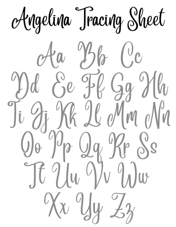 Tracing Sheet/calligraphy Writing/png/file - Etsy