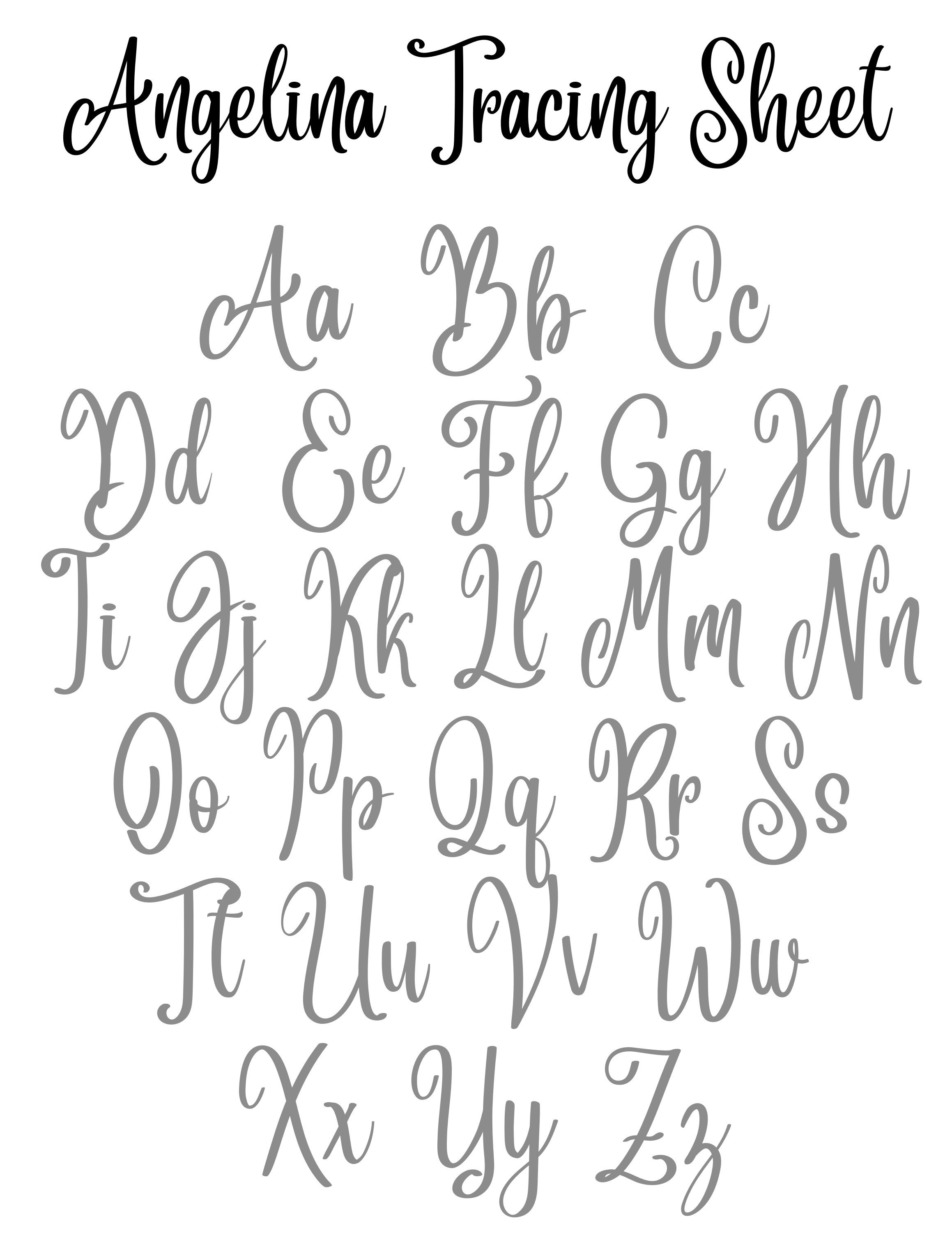 Tracing Sheet/calligraphy Writing/png/file - Etsy