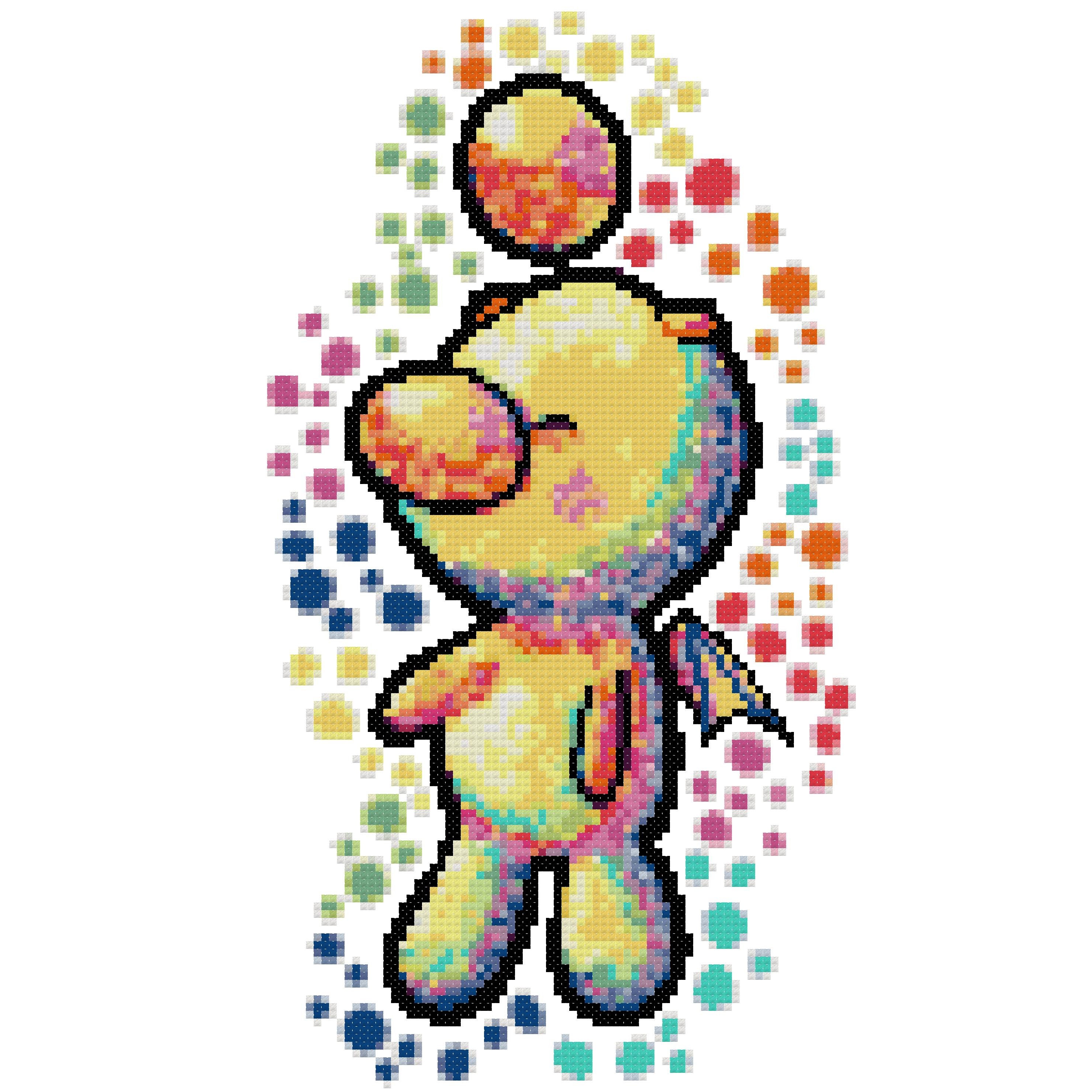 Final Fantasy Moogle Rainbow Cross Stitch Pattern - Etsy