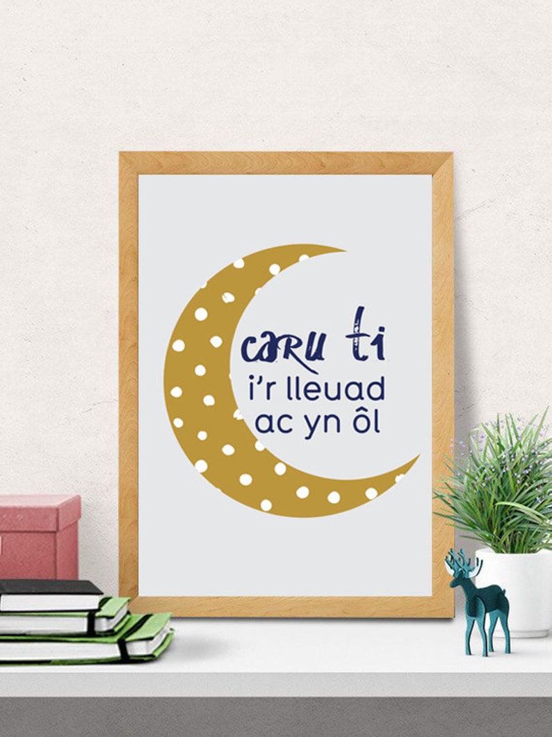 Caru Ti I'r Lleuad Ac Yn Ol | Love You to the Moon and Back (print ...
