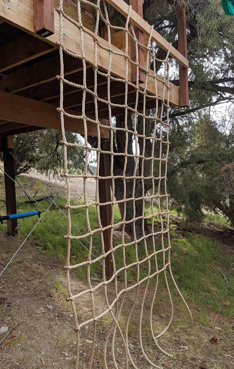 Climbing Net | Affordable Quality | 3/4" Pro Manila Rope, 8" X 8 ...