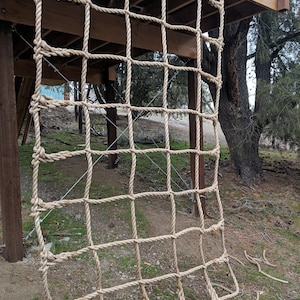 Climbing Net Handmade Kids - 1" Pro Manila Rope - 1' X 1' Squares No ...