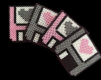 Hama bead coasters | Etsy