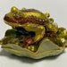 Vintage Enamel Rhinestone Frog Trinket Box Perry Borelli - Etsy