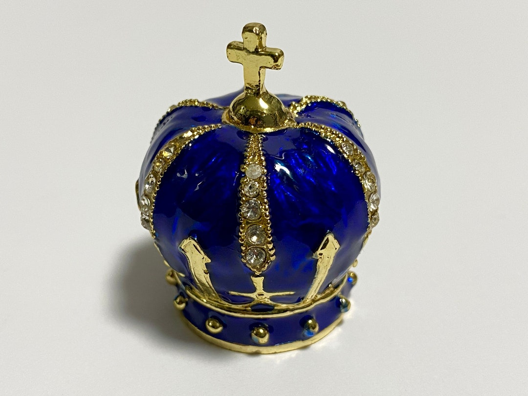 Collectible Thimble Kings Crown, Enameled Metal Thimble With Swarovski ...