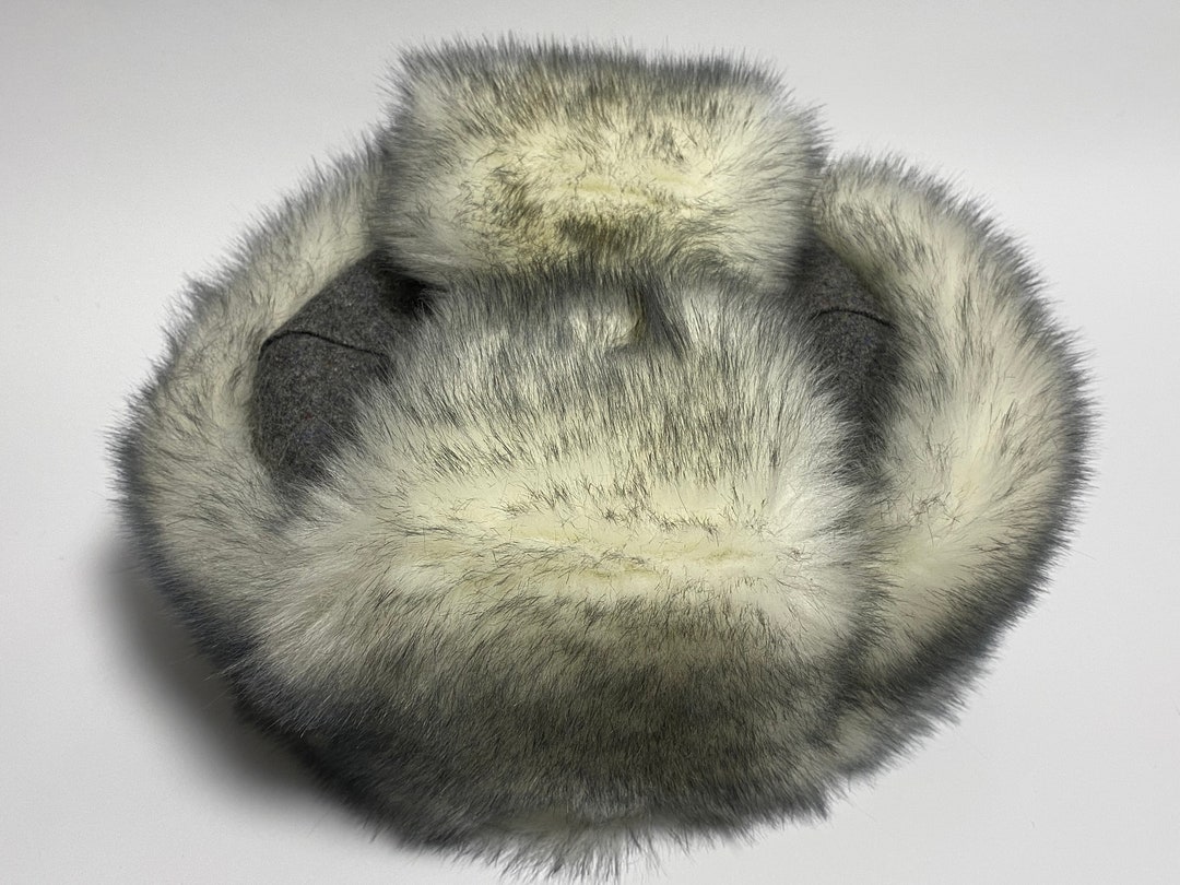 Ushanka Ear Flap Hat, Furry Hat With Ears, Winter Trapper Hat, Faux Fur ...