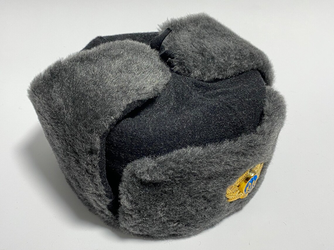 Ukrainian Ushanka Ear Flap Hat, Winter Trapper Hat, Faux Fur Hat ...