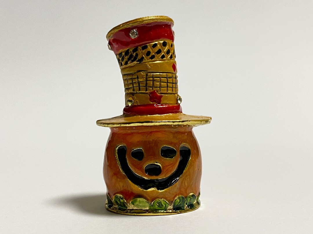 Collectible Thimble, Enameled Metal Thimble With Swarovski Crystals ...