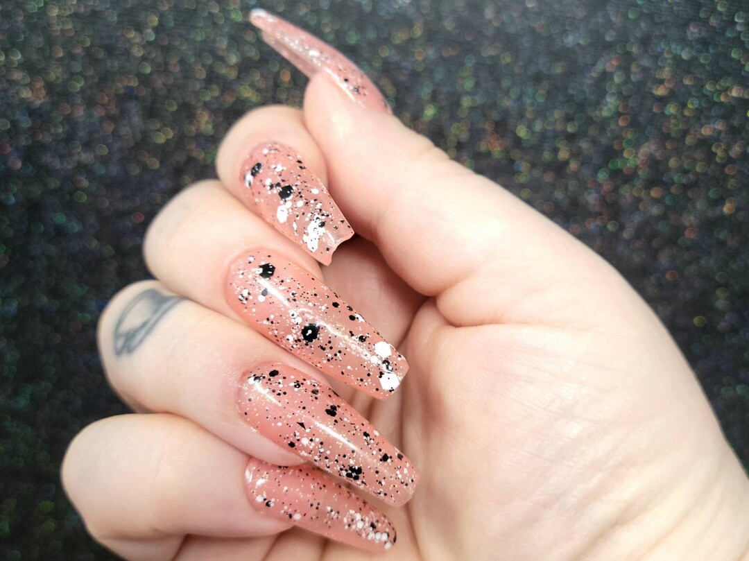 Champagne Chrome Press on Nails, Custom Long Press on Nails, Cute Press ...