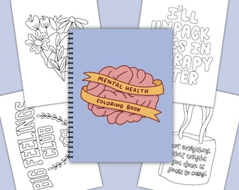 Mental Health Coloring Pages, Anxiety Coloring Pages, Anti-stress ...