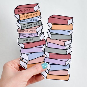 Book Stack Bookmark | Book Tracker Bookmark | Unique Bookmark for Book ...