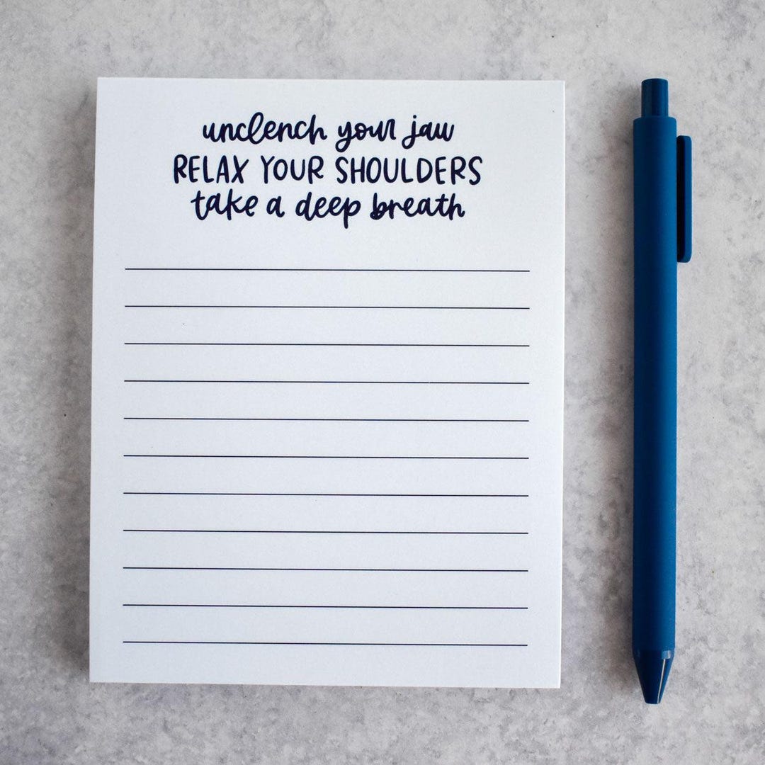Self Care Reminders Notepad - Daily Focus Notepad Best Mental Health ...