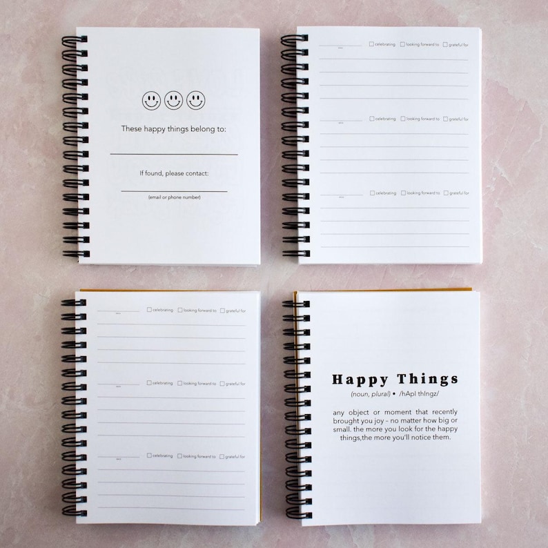 Happy Things Club Mini Gratitude Journal | Simple and Easy Daily ...