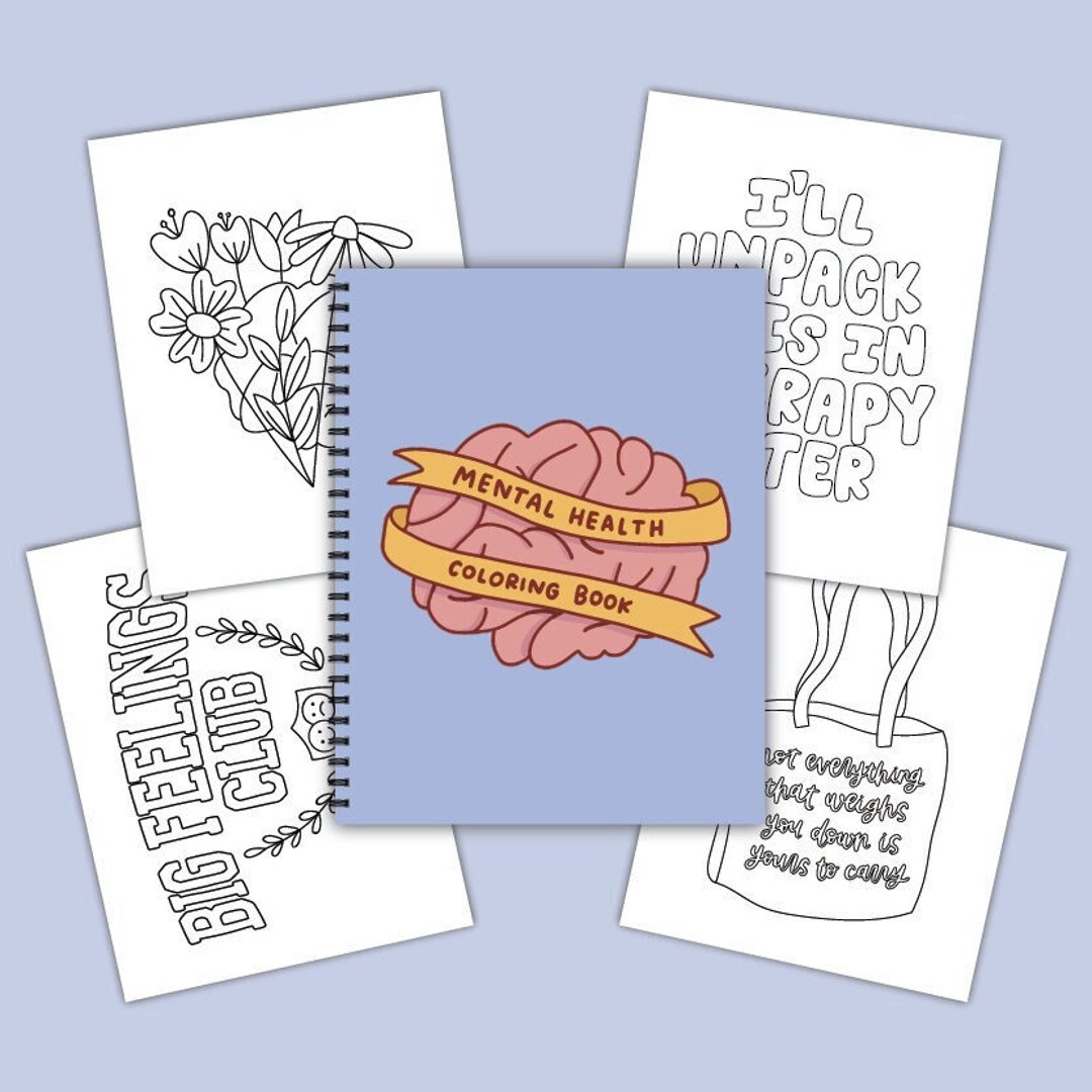 Mental Health Coloring Book (wire-bound) | Kids and Adult Coloring Book ...